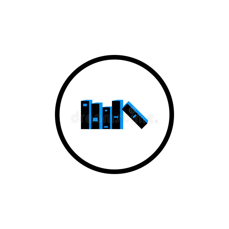 Document, Folder, Left, Previous Folder Icon in Circle Stock Vector ...