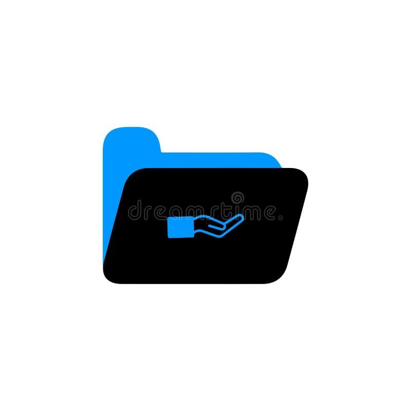 Document, Folder, Left, Previous Folder Icon Stock Vector ...