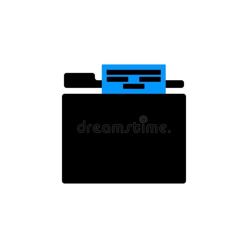 Document, Folder, Left, Previous Folder Icon Stock Vector ...