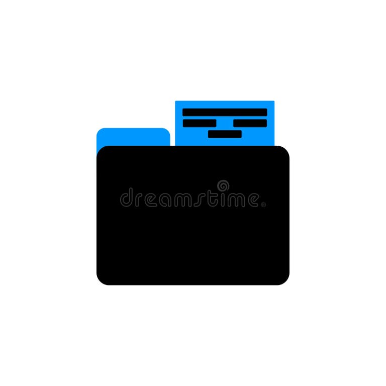 Document, Folder, Left, Previous Folder Icon Stock Vector ...