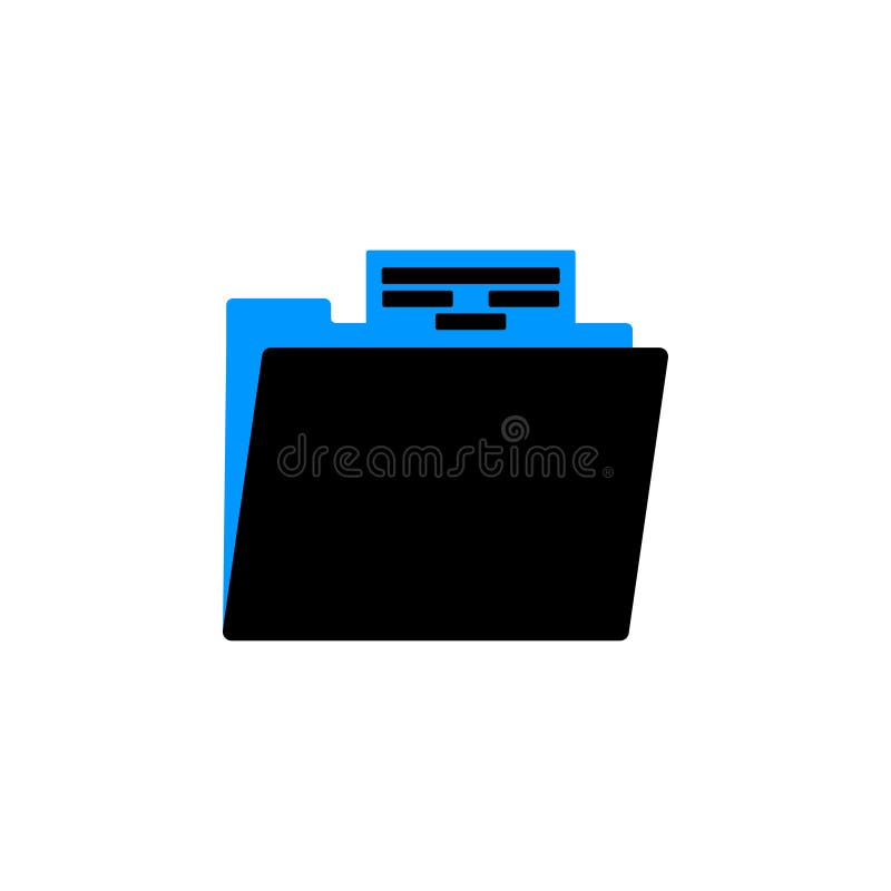 Document, Folder, Left, Previous Folder Icon Stock Vector ...