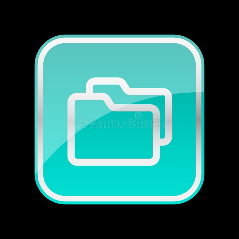 Document Folder Outline Icon Button Stock Vector - Illustration of ...