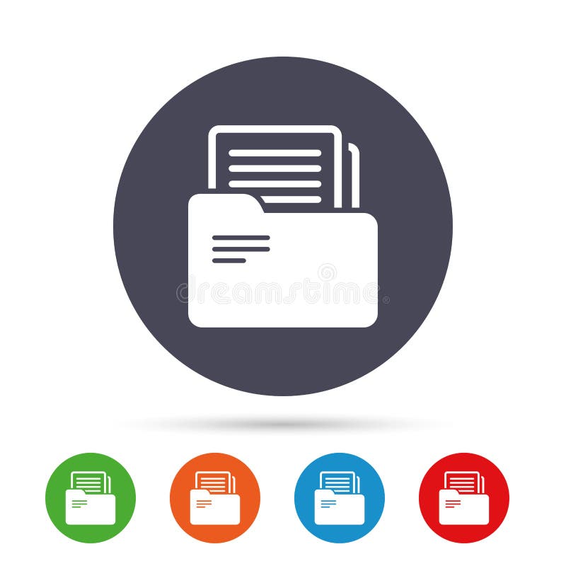 Document Folder Sign. Accounting Binder Symbol Stock Vector ...