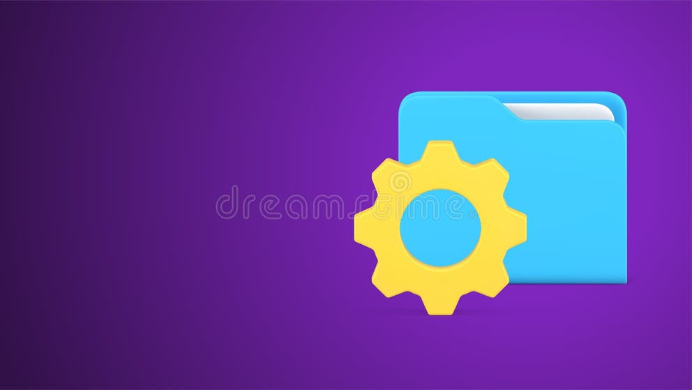 Document Folder Storage Archive Development Gear Cog Mechanism ...