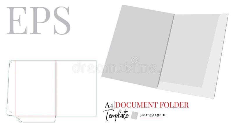 A4 Folder Template Die Cut Stock Illustrations – 69 A4 Folder Template ...