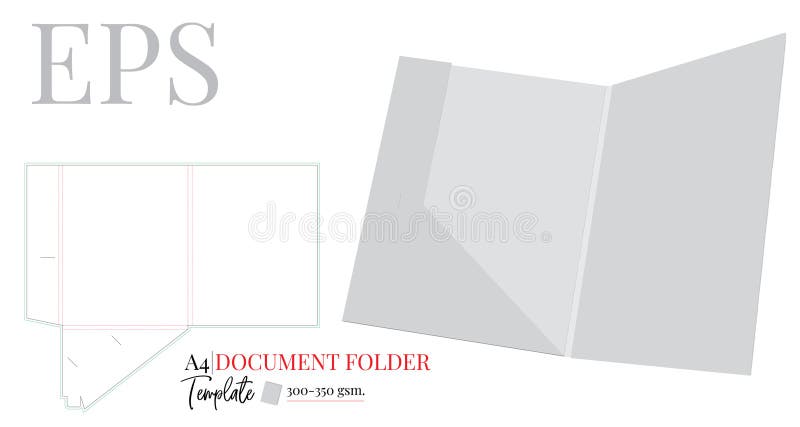 A4 Folder Template Die Cut Stock Illustrations – 64 A4 Folder Template ...