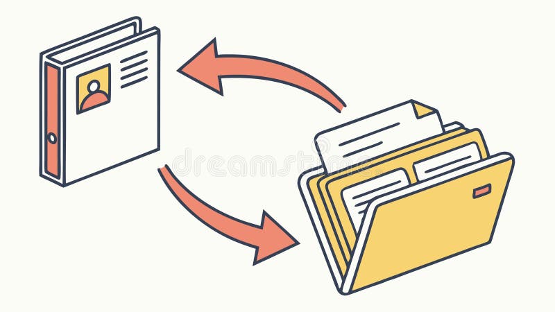 Document and Folder Transfer, Data Exchange, Vector Design Generative ...