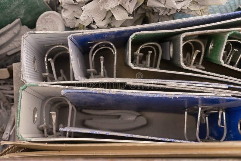 Document Folders Thrown from Office Stock Image - Image of decrepit ...