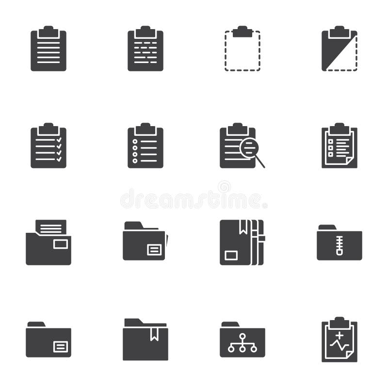 Folders Vector Icons. Template Folder for Documents File. Vector ...