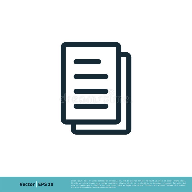 Document Form Icon Vector Logo Template Illustration Design. Vector EPS ...