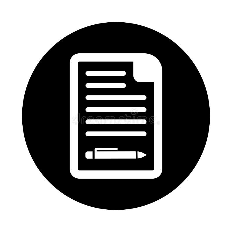 Document, Form Inquiry Icon. Black Vector Graphics Stock Vector ...