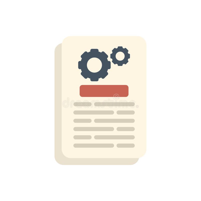 Document with Gears Representing Project Management and Planning Stock ...