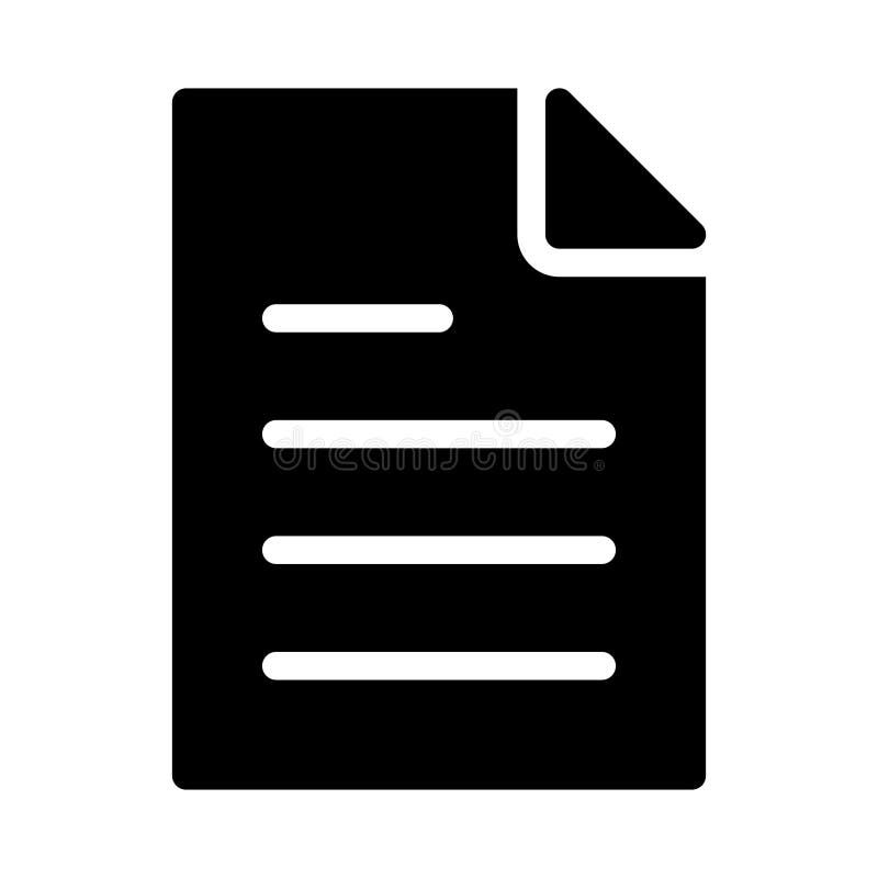 Document Glyph Flat Vector Icon Stock Vector - Illustration of filled ... Document Glyph Flat Vector Icon Stock Vector - Illustration of filled ...