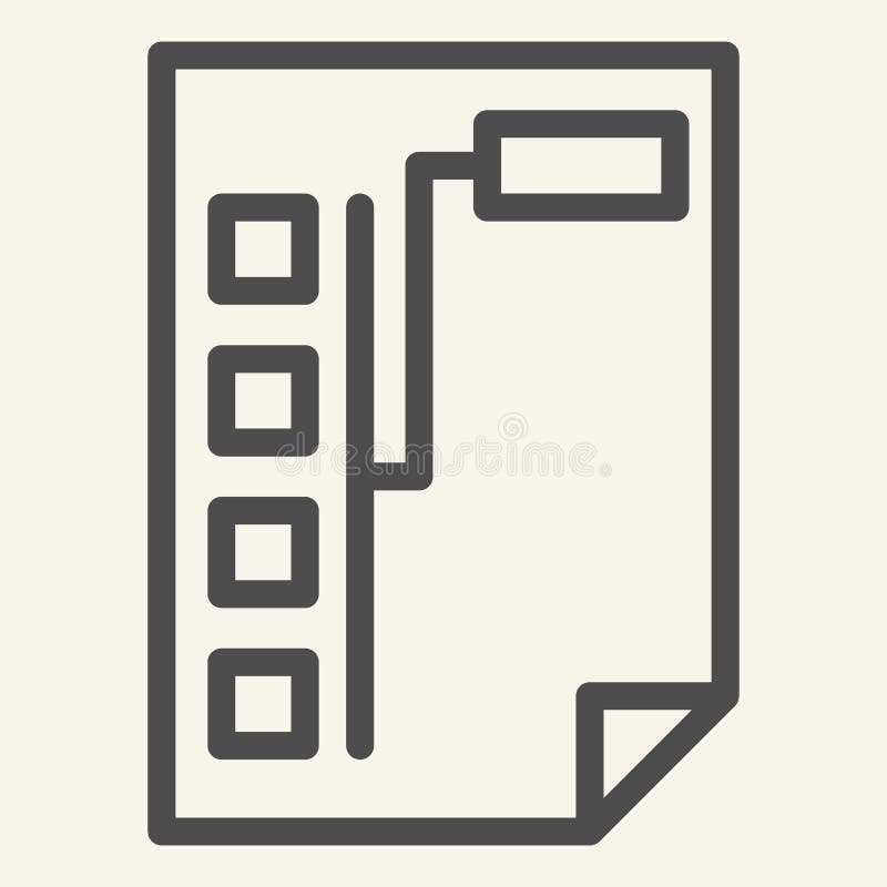 Document with Graph Line Icon. Paper with Chart Vector Illustration ...