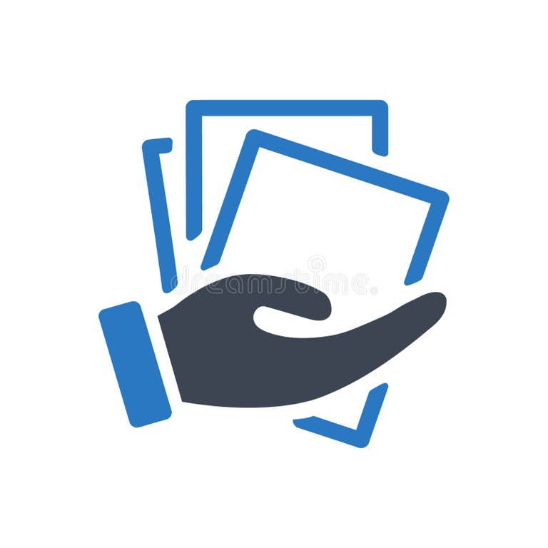 Document Handling Service Icon Stock Vector - Illustration of hand ...