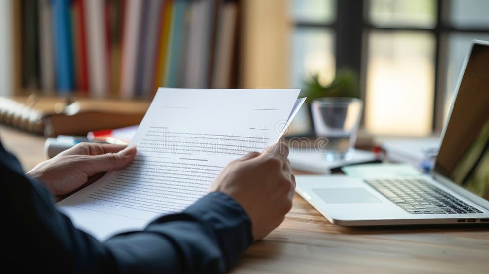 The Document in Hands.AI Generated Image Stock Image - Image of ...