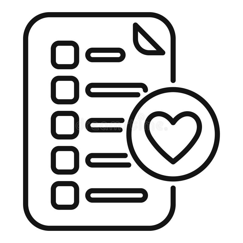 Document with Heart Icon Showing Love for Work Stock Vector ...