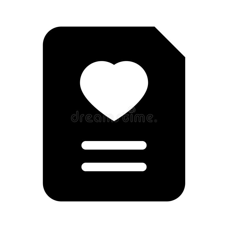 Favorite Document stock vector. Illustration of glyph - 339640599