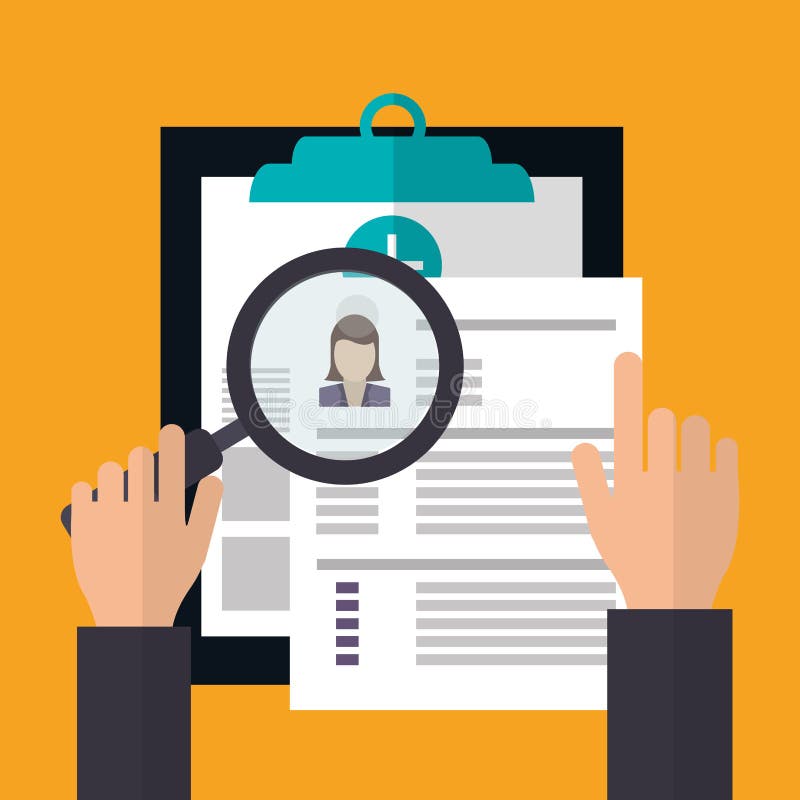 Document of Human Resources Concept Stock Illustration - Illustration ...