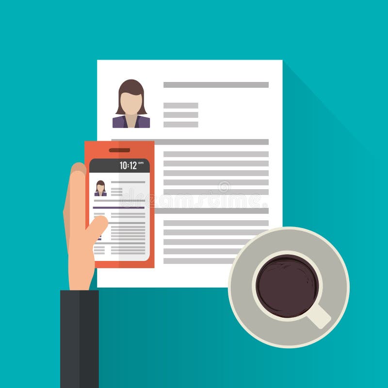 Document of Human Resources Concept Stock Illustration - Illustration ...