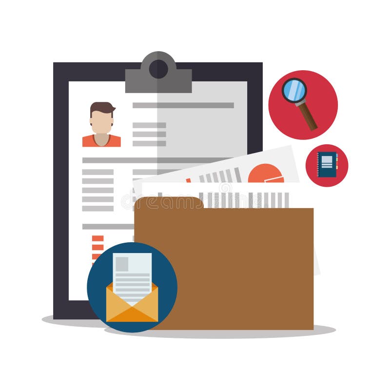 Document and Human Resources Design Stock Vector - Illustration of ...