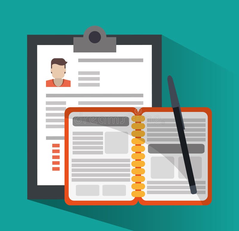 Document and Human Resources Design Stock Vector - Illustration of ...