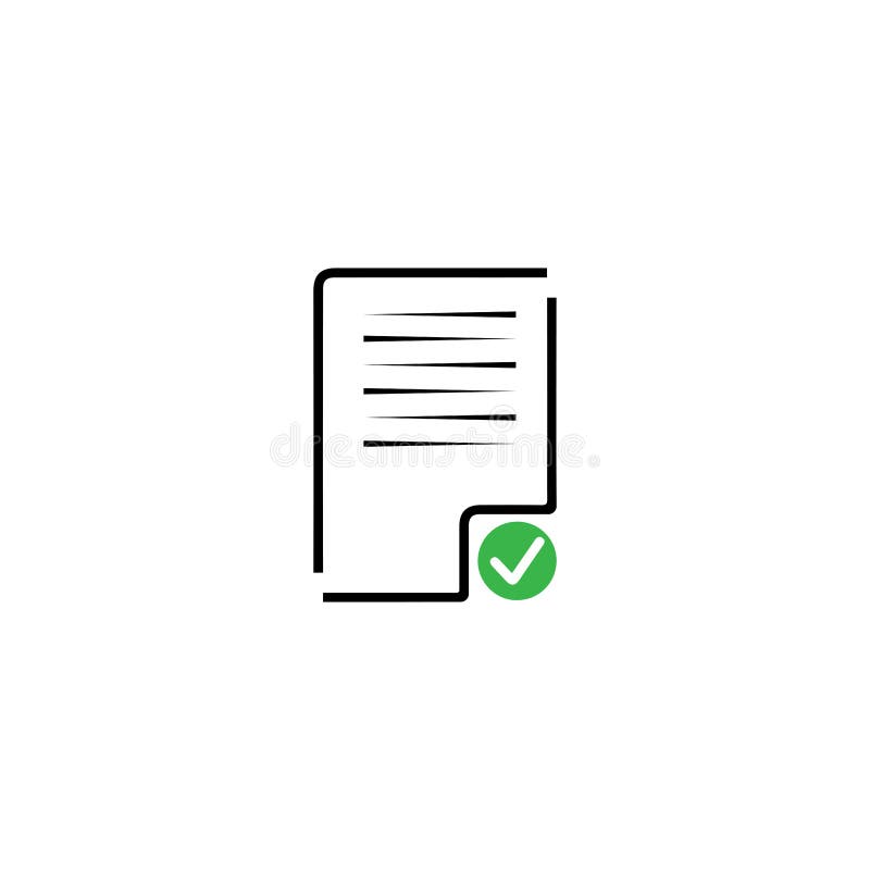 Document Icon with Check and Cross Symbol Vector Illustration Stock ...