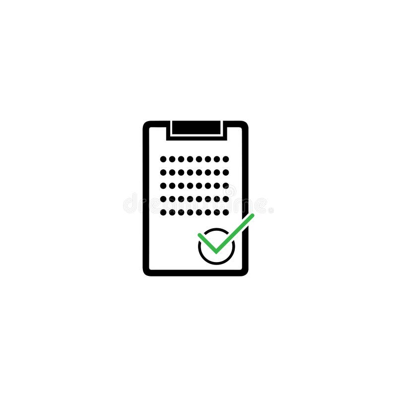 Document Icon with Check and Cross Symbol Vector Illustration Stock ...