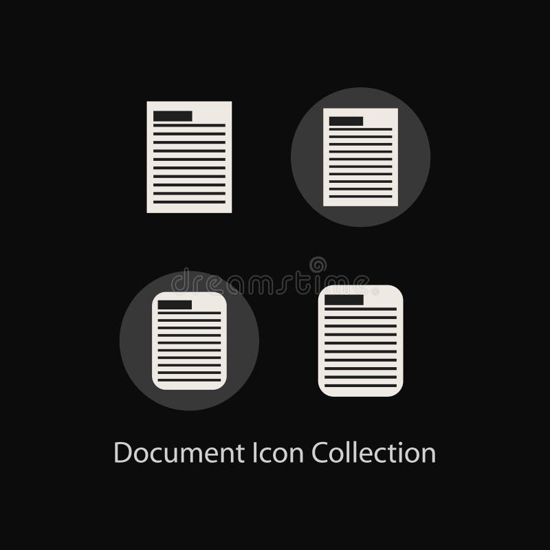 Document Icon Collection Vector Illustration. Educational Concept ...