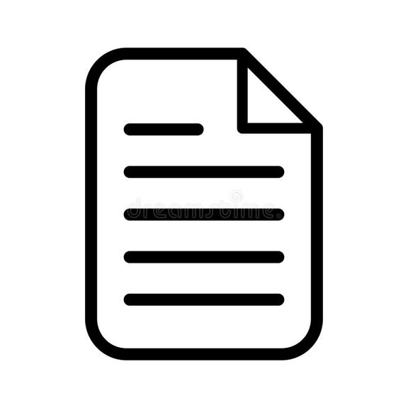 Document icon stock vector. Illustration of icon, write - 304194711