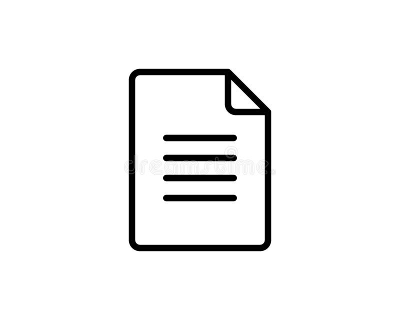 Document Icon. File, Text Document, a Sheet of Paper Document Stock ...