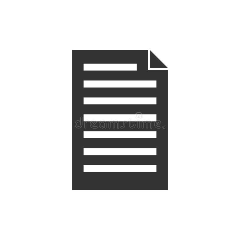 Document icon flat stock vector. Illustration of drawing - 136185188