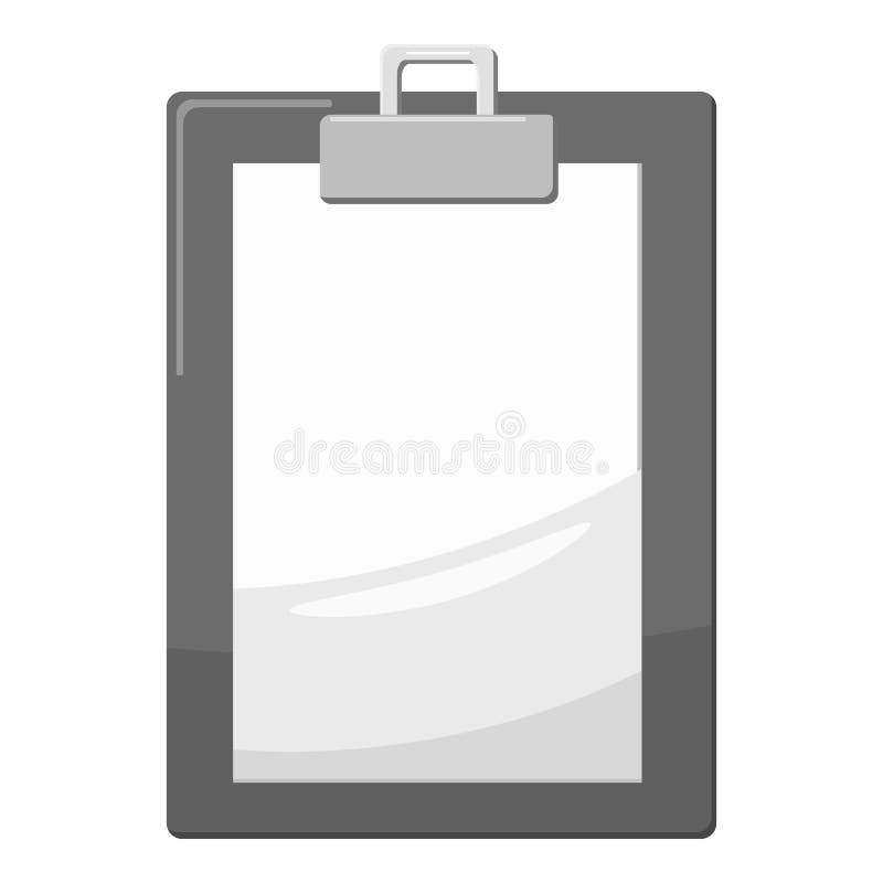 Document Icon, Gray Monochrome Style Stock Vector - Illustration of ...