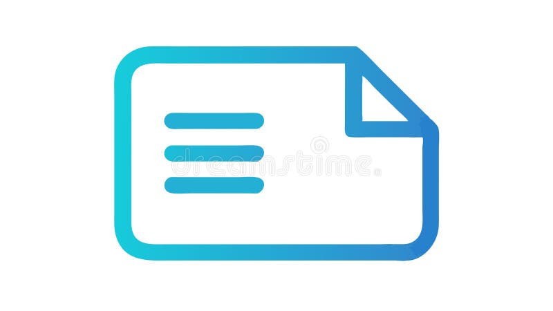 Document Icon with Hamburger Menu Symbol for Web and App UI Design ...
