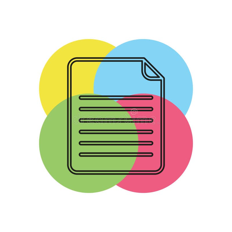 Document Icon. Logo Element Illustration Stock Illustration ...