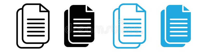 Document Icon Logo Set Vector Stock Vector - Illustration of office ...