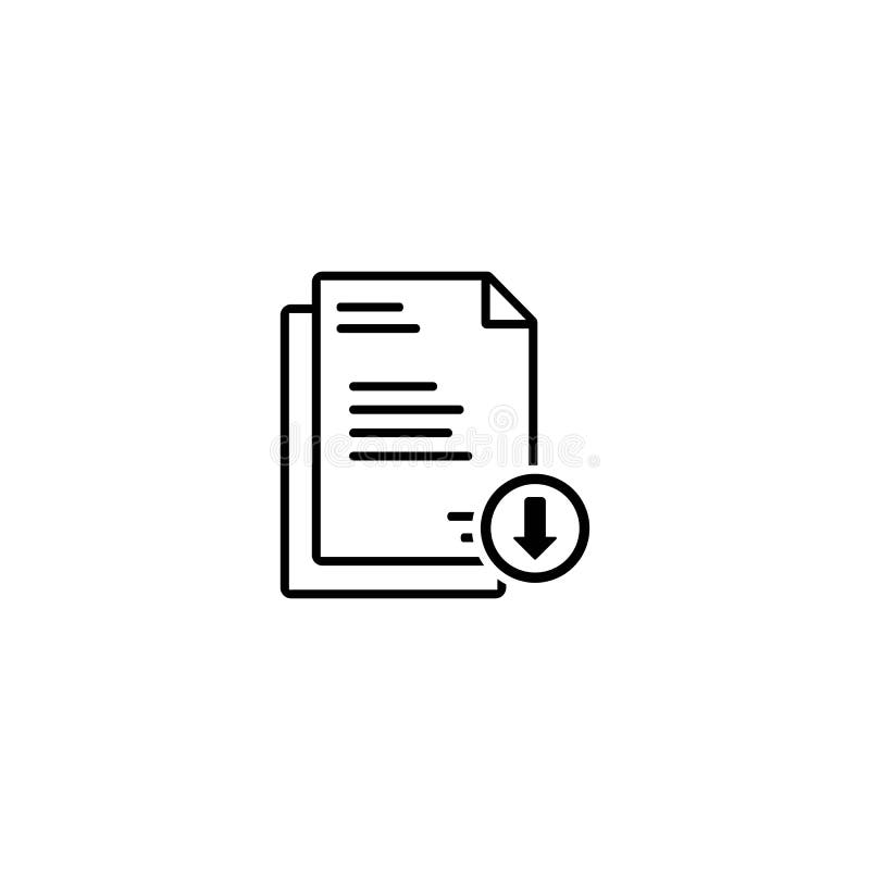 Document Icon Logo Vector Design Stock Illustration - Illustration of ...