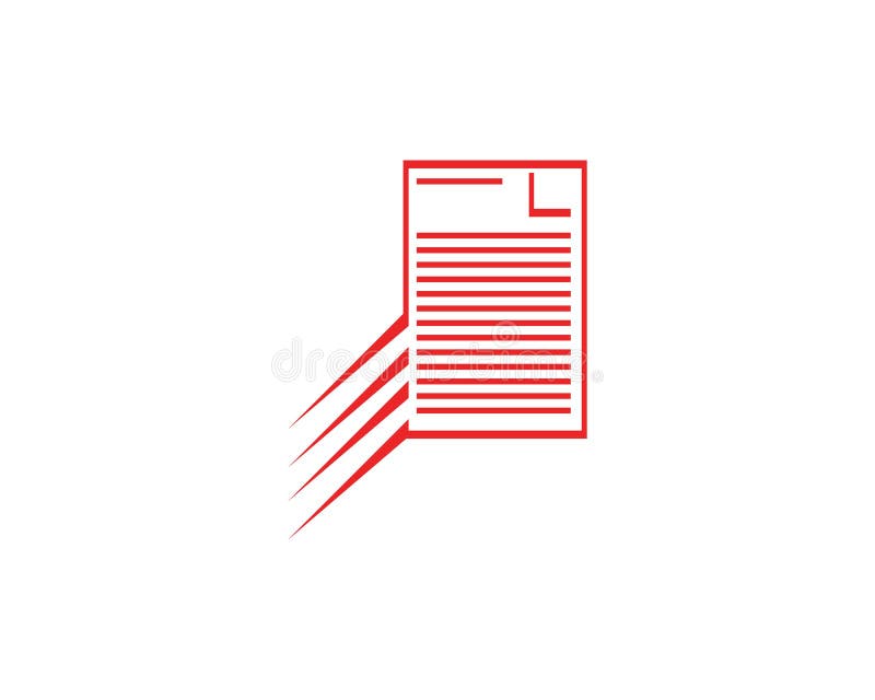 Document Icon Logo Vector Template Stock Illustration - Illustration of ...