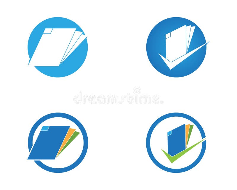 Document Icon Logo Vector Template Stock Vector - Illustration of ...
