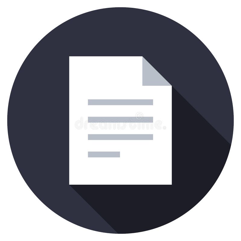 Document Flat Icon, Text File Symbol, Modern Minimal Flat Design Style ...