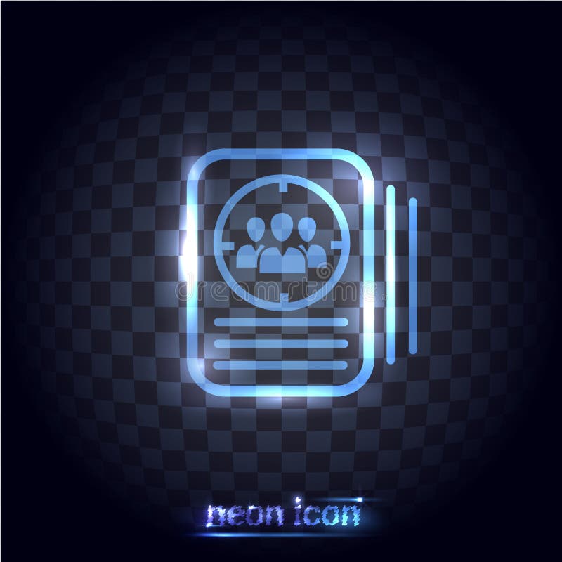 Document icon. neon series stock vector. Illustration of young - 126790432