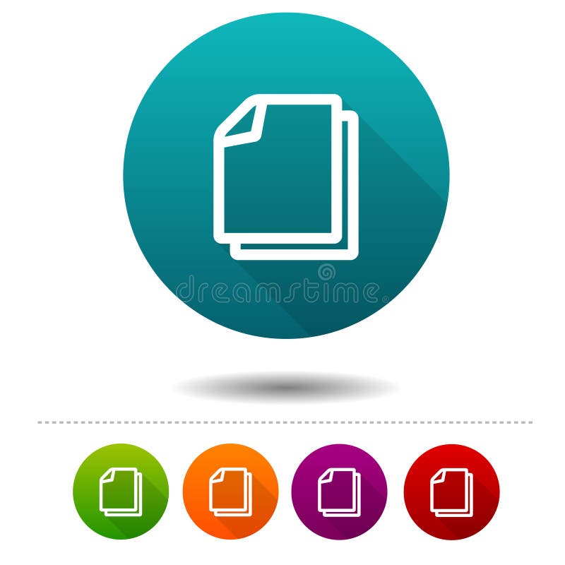 Document Icon. New File Symbol Sign. Web Button Stock Vector ...