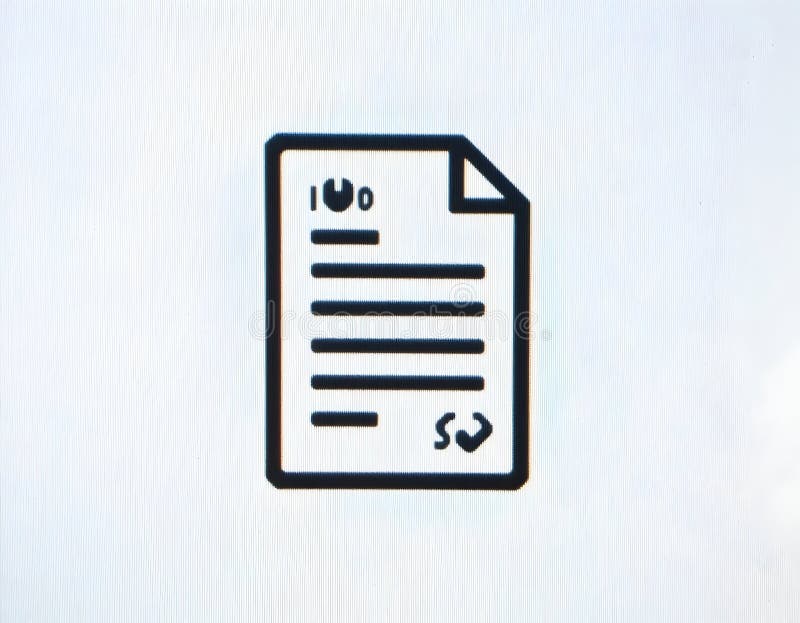 Document Icon Representing File and Text Stock Illustration ...