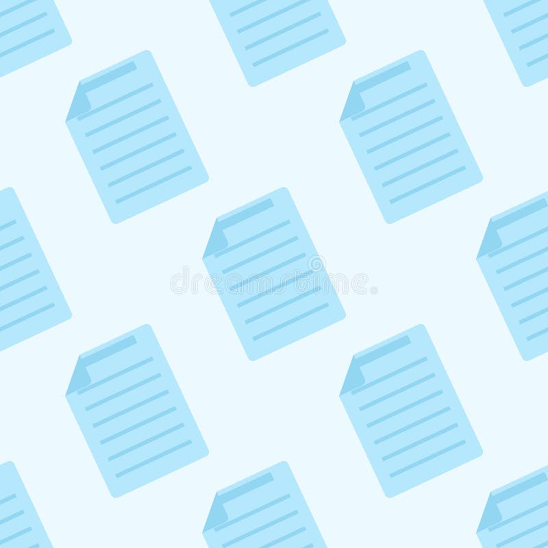 Document Icon. Blue Symbol on a White Background Stock Illustration ...