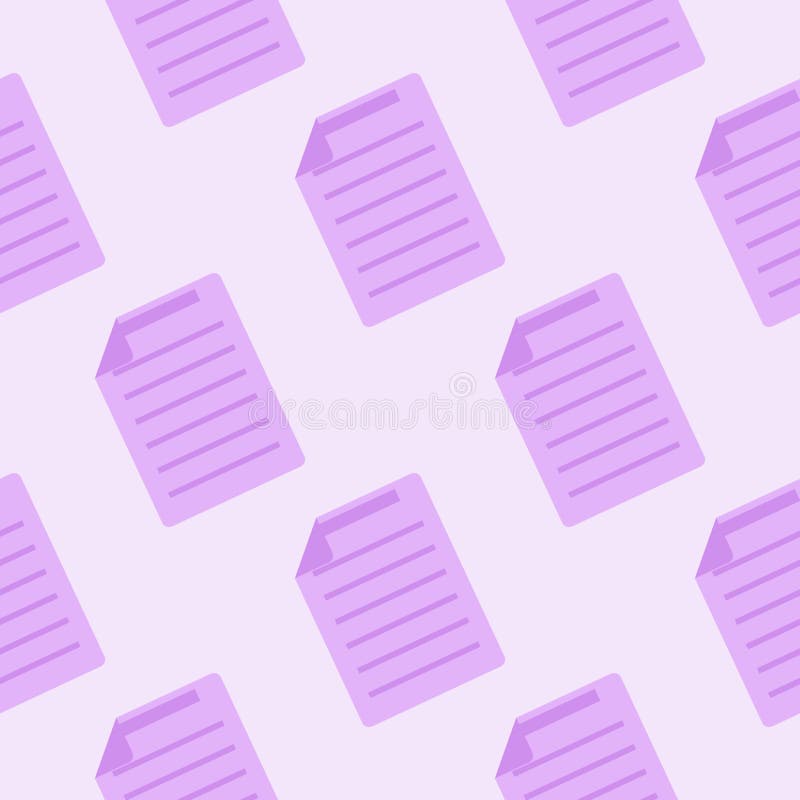 Document Icon Seamless Pattern. Flat Design Symbol Stock Illustration ...