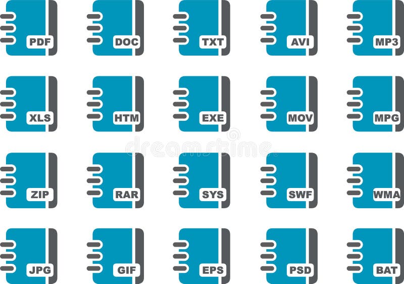 Document Icon Set stock vector. Illustration of paper - 8840980
