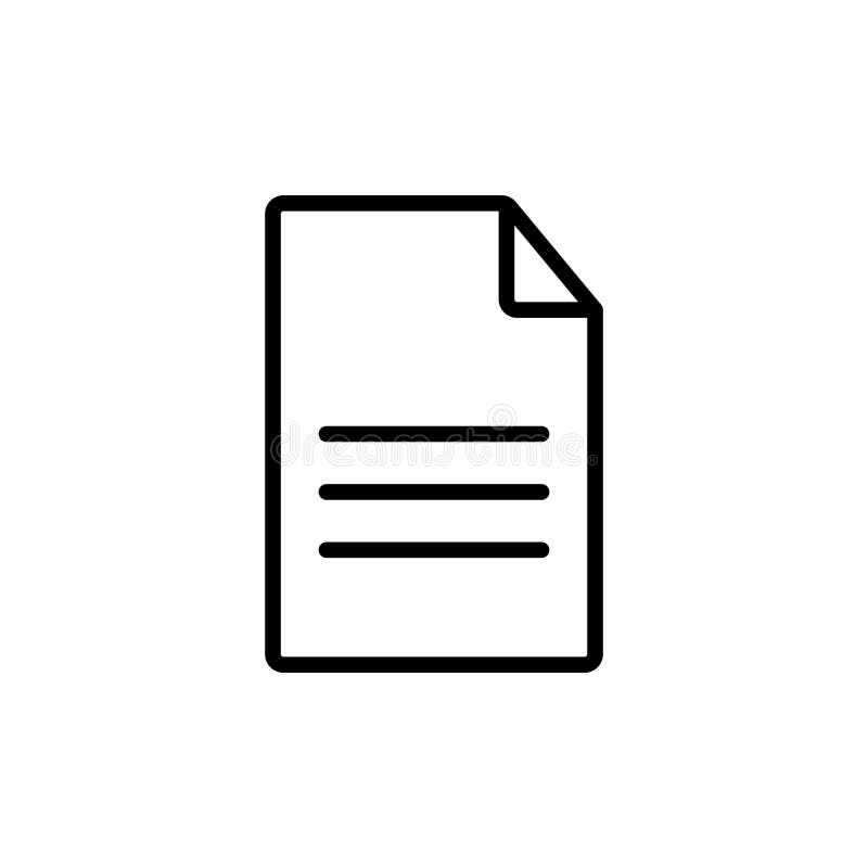 Document Icon Set. Contract or Agreement Copy Paper Vector Symbol. Note ...