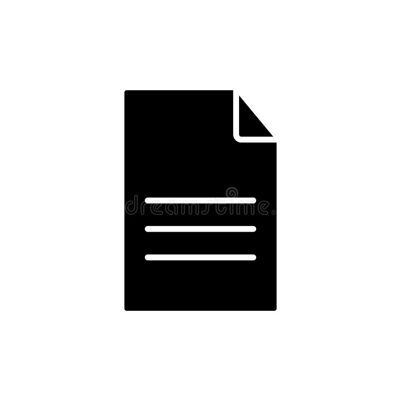 Document Icon Set. Contract or Agreement Copy Paper Vector Symbol. Note ...