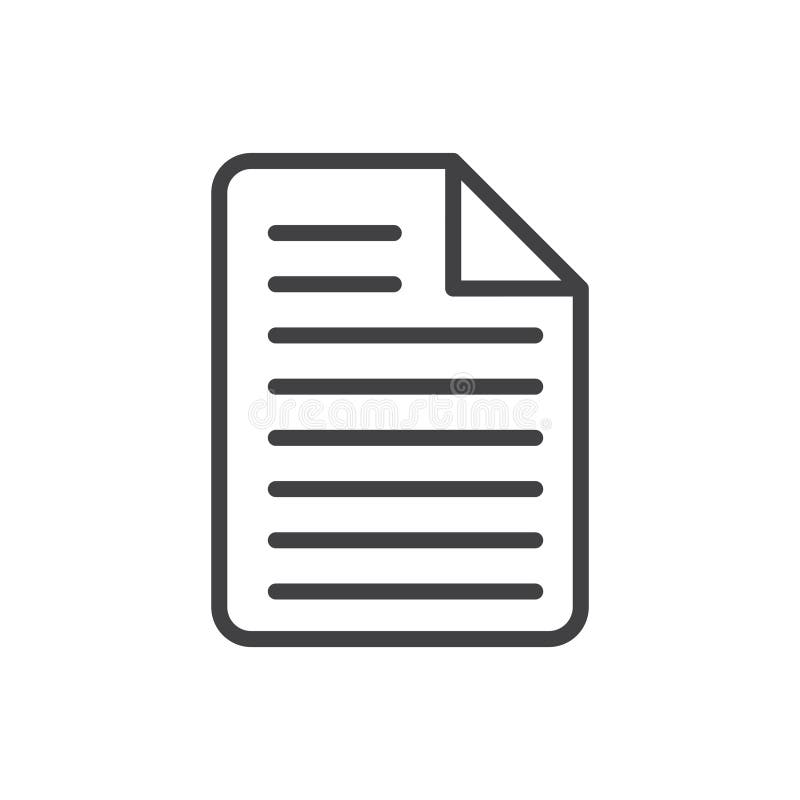 Document Icon Set. Contract or Agreement Copy Paper Vector Symbol. Note ...