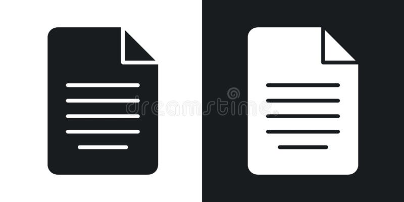 Document Icon Set. Contract or Agreement Copy Paper Vector Symbol. Note ...